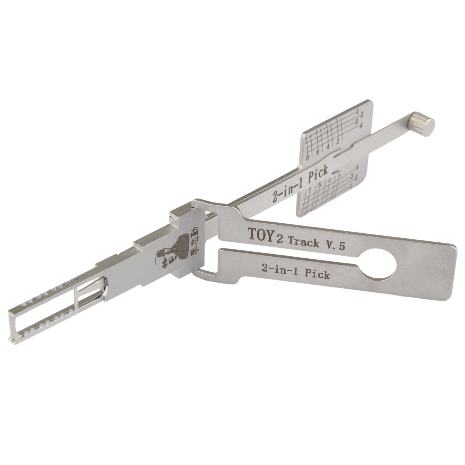 TOY 2 Track Original Lishi 2-in-1 Pick & Decoder With Cutout For Conce ...