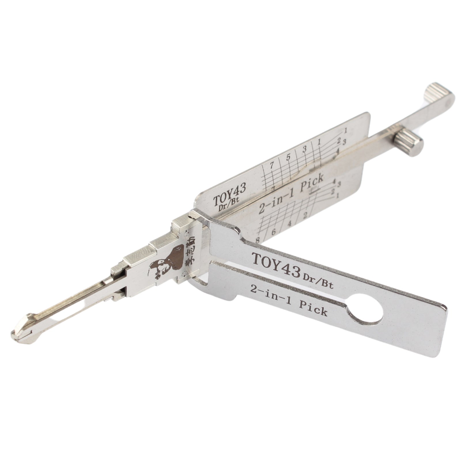 TOY43 Original Lishi 2-in-1 Pick & Decoder (8 Cut Split Wafer, Door ...