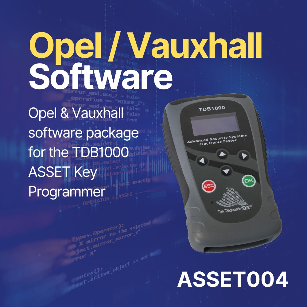 ASSET004 – Vauxhall / Opel software for TDB1000 – Key Library